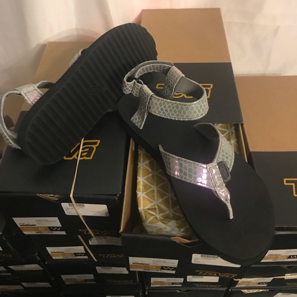 Teva | Shoes | Nib Iridescent Grey Tevas | Poshmark